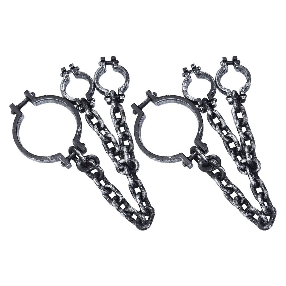 2pcs Halloween Wrist Shackles: Halloween Plastic Shackles And Handcuffs ...