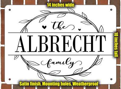 Albrecht Family Decorative Metal Door or Wall Plaque (Style 1) | eBay