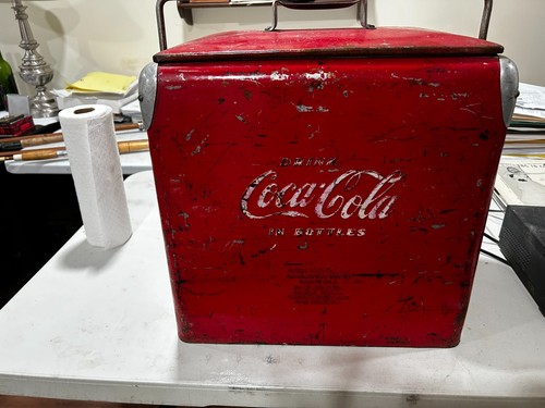 Coke A Cola Cooler Red Ice Chest Vintage 1950s | eBay