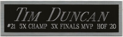 TIM DUNCAN SPURS NAMEPLATE for AUTOGRAPHED Signed Basketball-JERSEY ...