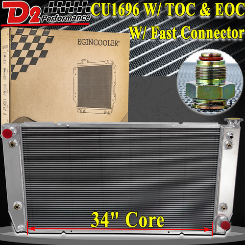 CU1696 3 Row Aluminum Radiator For 1988-2000 Chevy GMC C/K 2500 3500 7 ...