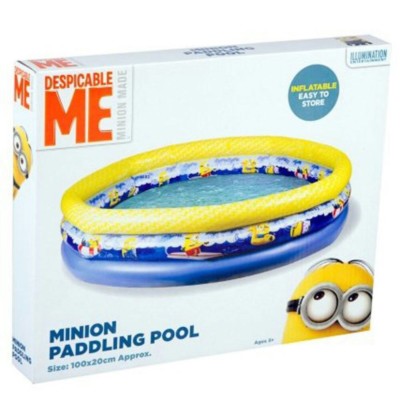 Despicable Me Minion Kids Paddling Pool Set inc Arm Bands Swim Ring ...