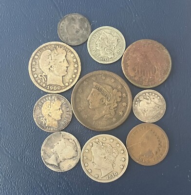Old Coin Lot 25-4 Incl. Barber 25c, 3c nickel, 1/2 dimes & More! | eBay