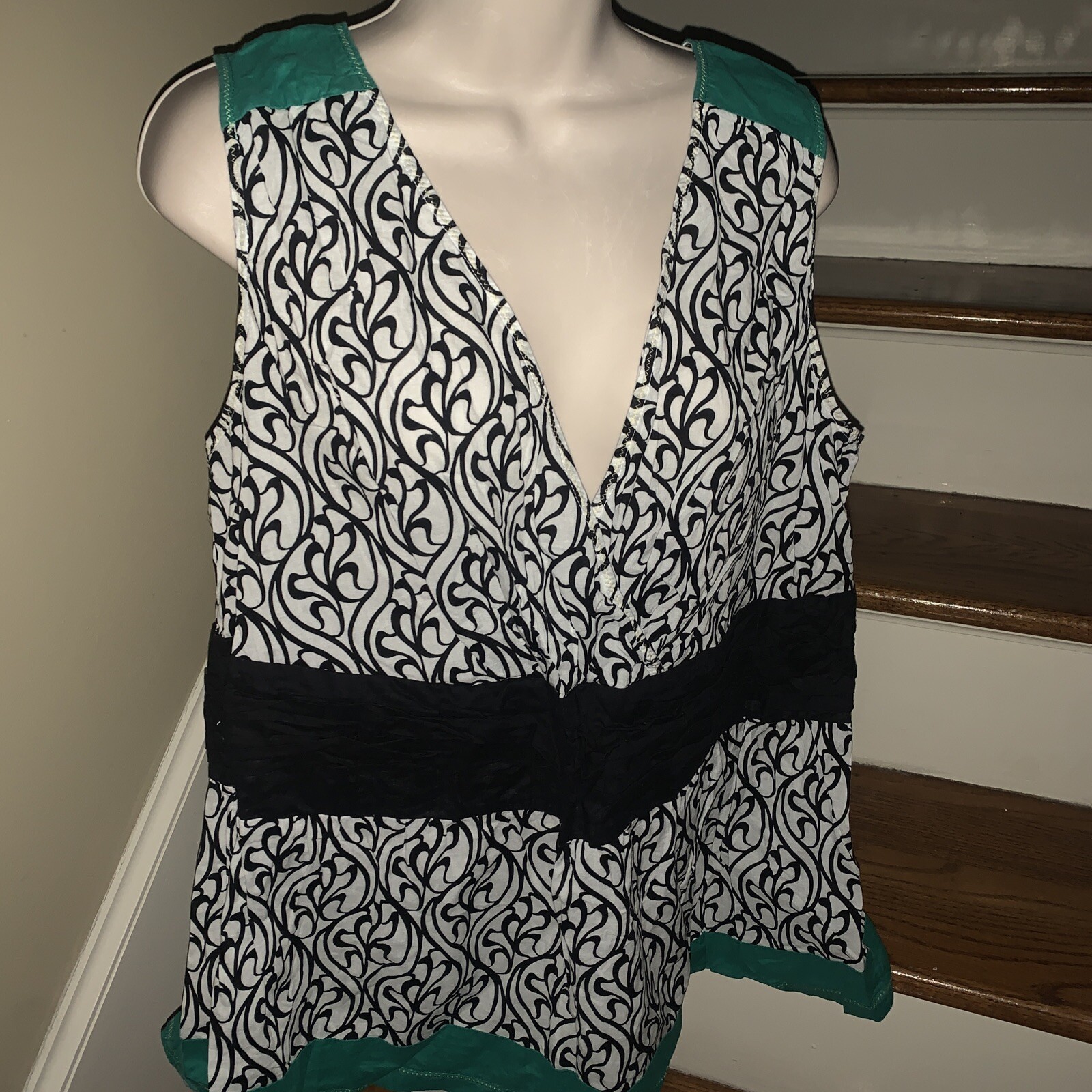 CATO WOMAN Turquoise Kelly Green Paisley Blouse Top Shirt nwot Sz 18W ...