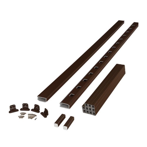 Fiberon Deck Railing 36"X96" Ornamental Pvc Brown W/ Square Composite ...