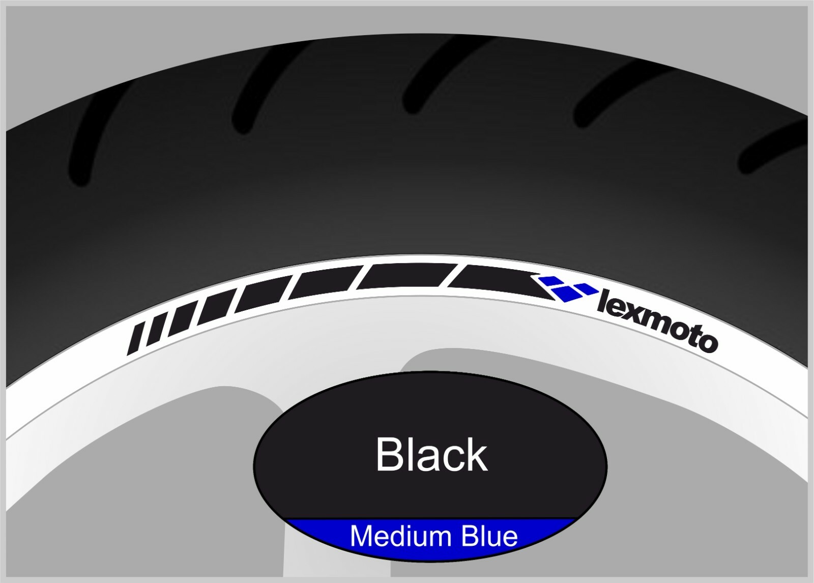 LEXMOTO Wheel Rim Stickers Decals - 20 Colours Available - venom milano ...