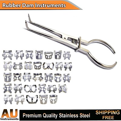 Rubber Dam Stoke Clamp Forceps Endodontic Pliers Upper Lower Clmaps Lab ...