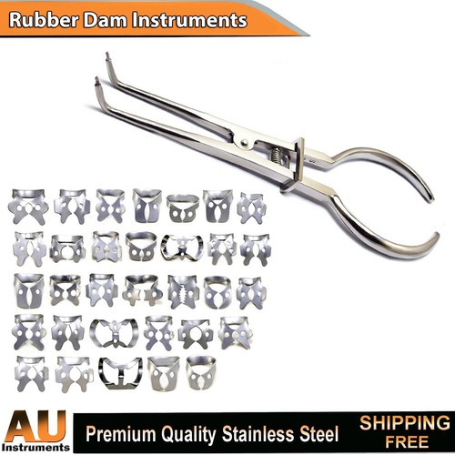 Rubber Dam Stoke Clamp Forceps Endodontic Pliers Upper Lower Clmaps Lab ...