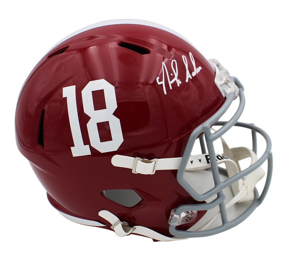 Nick Saban Signed Alabama Crimson Tide Speed Full Size NCAA Helmet | eBay