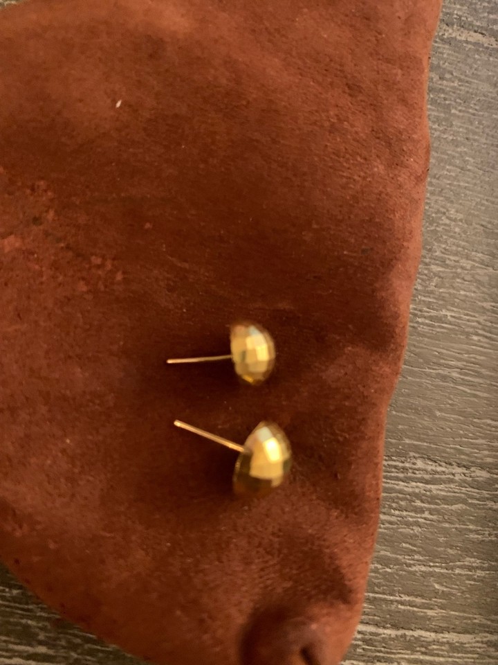 22k gold studs, good condition,missing backs | eBay