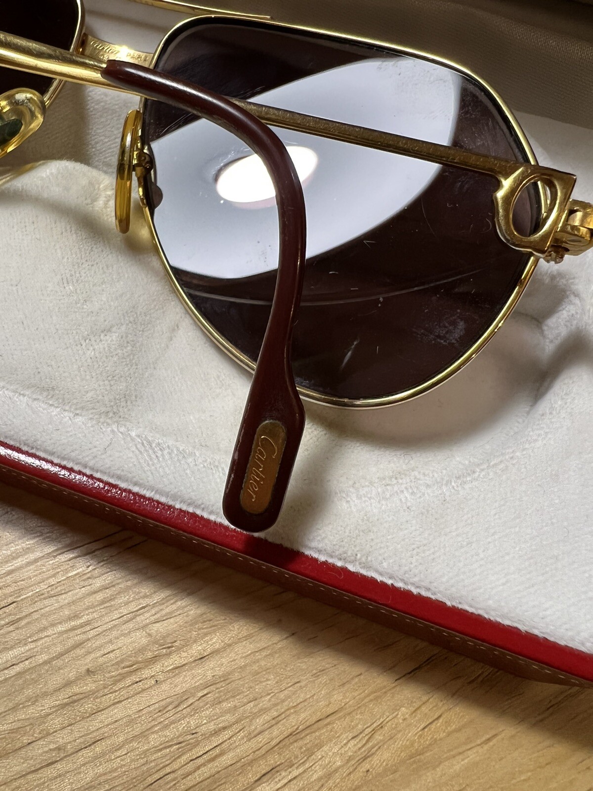 Cartier 59-14 140 Gold Aviator Sunglasses (Love Brace… - Gem