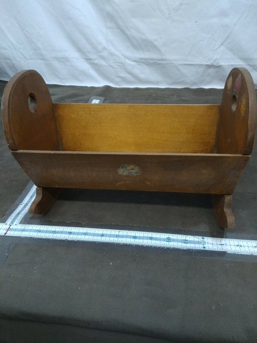 Vintage Handcrafted Wooden Baby Doll Rocking Crib Cradle bed | eBay ...