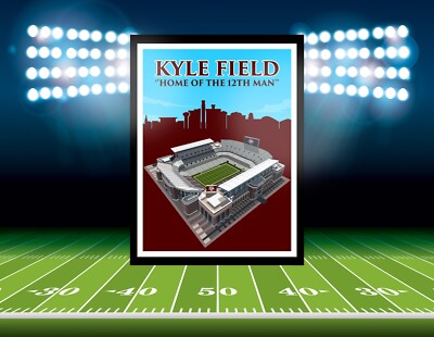 Kyle Field Texas A & M Aggies Stadium FAN MANCAVE POSTER PRINT GIFT ...