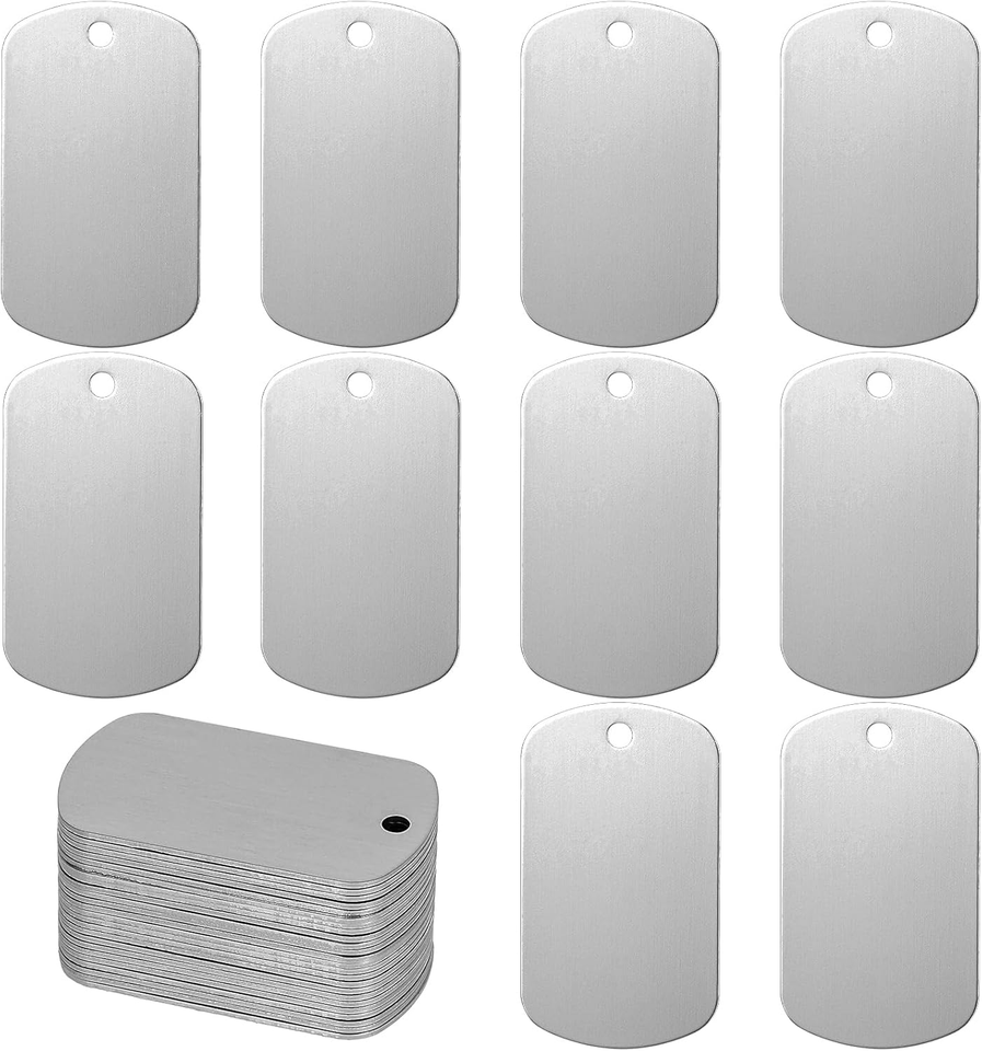 25 Pcs Metal Stamping Blanks Tags Aluminum Blank Tags Laser Engraving ...
