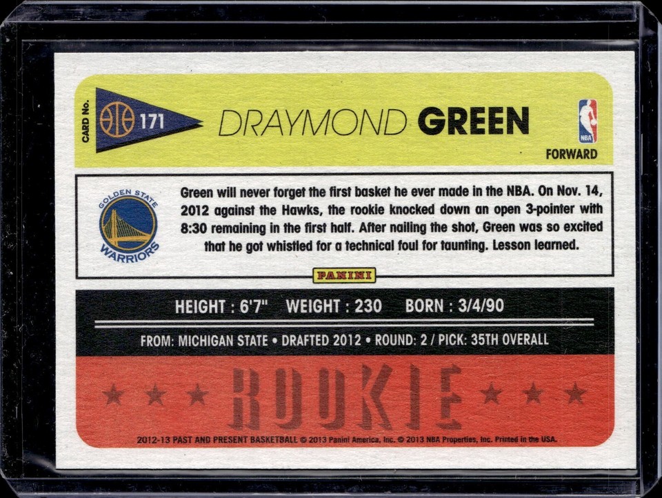 2012-13 Panini Past & Present #171 Draymond Green Rookie | eBay