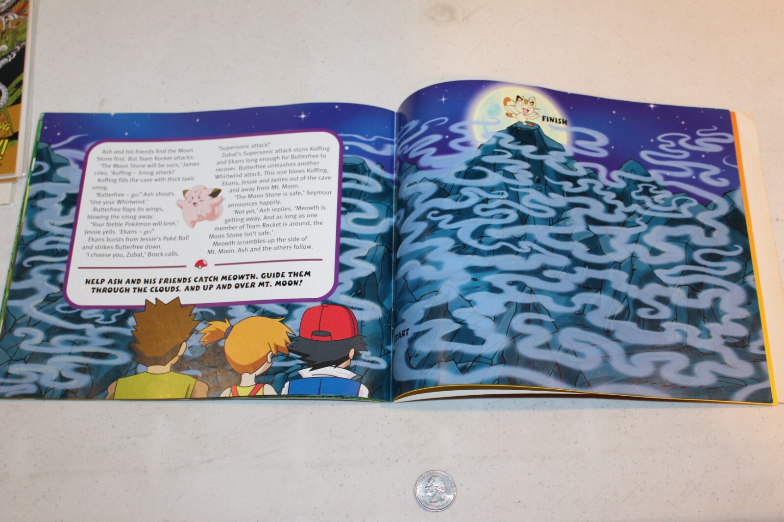 Pokemon Ash's Journey Glow in the Dark Maze Book 2000 Nintendo Pikachu ...