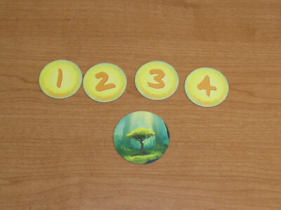 Set of 4 Sun Revolution Counters & 1 First Player Token for ...