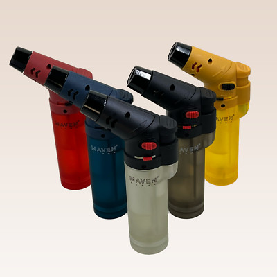 Maven Alpha (Transparent) Windproof Torch Lighter with Adjustable Flame ...