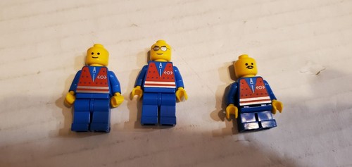 (3) Vintage Lego Town City Cargo Train Railway Figure Minifigures Figs ...