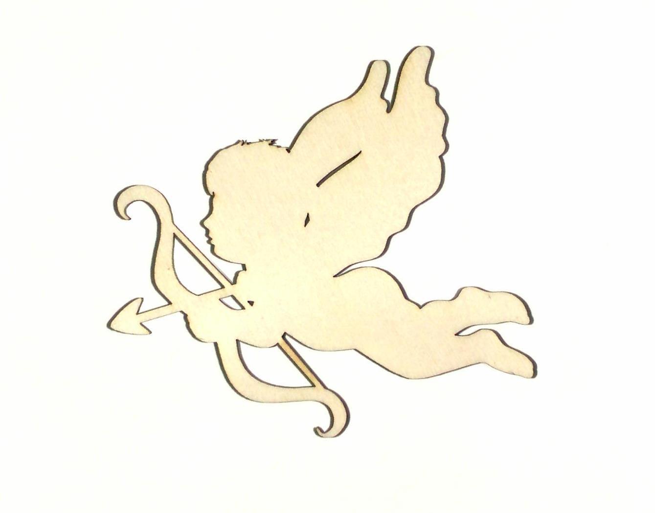 Cupid Unfinished Wood Shape Laser Cut Out C11615 Crafts Lindahl ...