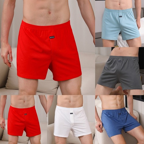 Mens Boxer Shorts Underwear Summer Cotton Home Wear Men Stretchy Briefs ...