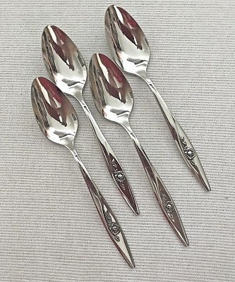 Lasting Rose Oneida Teaspoon Set 4 Deluxe Community Oneidacraft | eBay