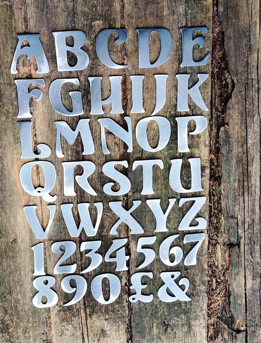 Old Metal Letters Vintage Metal Letter W