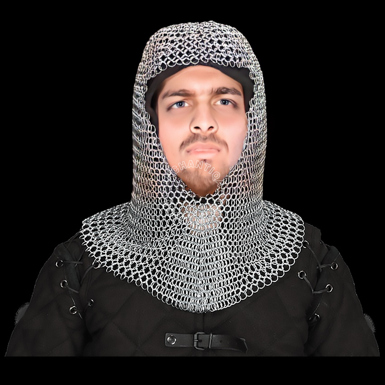 Steel 16 Gauge Knights Chain Mail Coif -- Battle-Ready Chainmail Hood ...