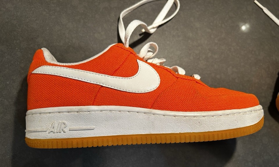 Nike Women’s Orange Peel Air Force 1 Low Canvas 2008 Size 6.5 318636 ...