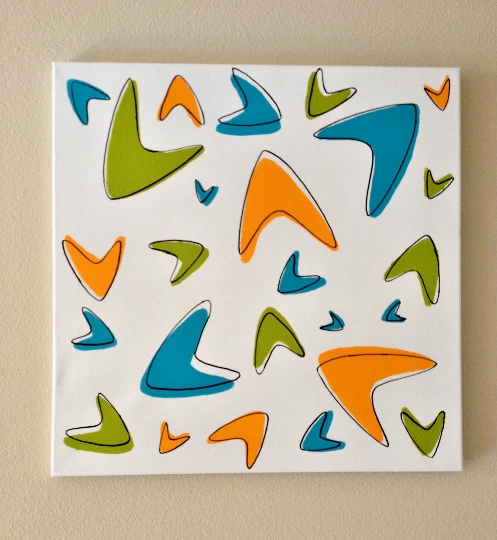 Retro Boomerang Shapes
