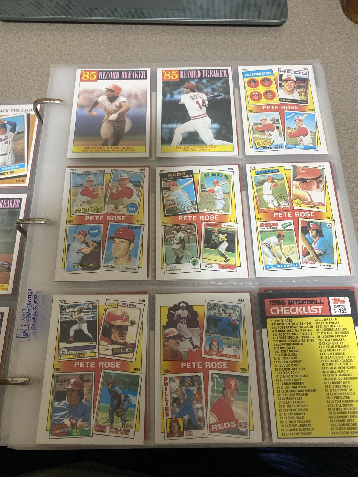 1986 Topps Baseball Complete Set In Plastic Sheets & Binder 1-792 | eBay