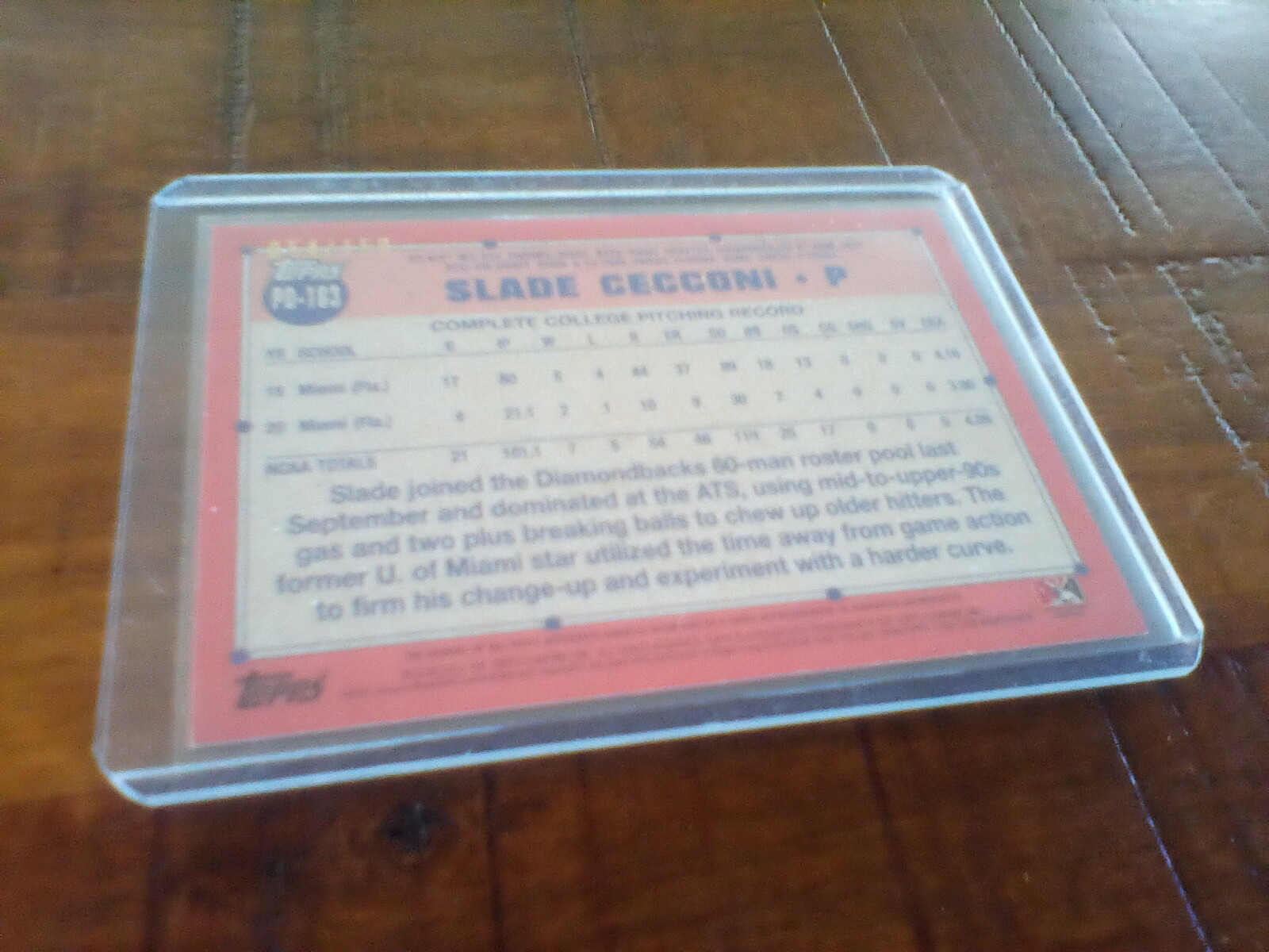 SLADE CECCONI 54/150 Blue Parallel Autograph 🔥 2021 TOPPS PRO DEBUT Top ...