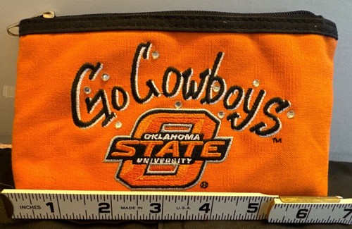 OK State Blinged Small Zippered Makeup Bag or Storage (4.25”h x 7”w) | eBay