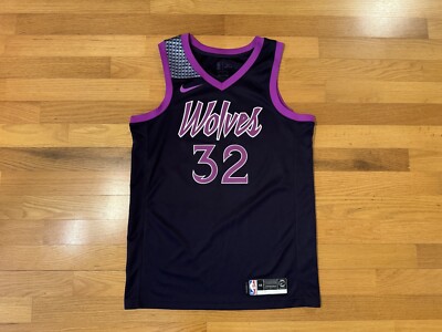 New M Nike Minnesota Timberwolves Karl Anthony Towns Prince Purple ...