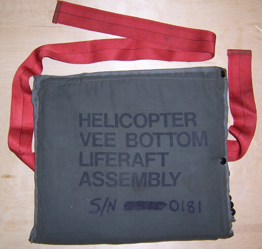 Military LRU-18/U “Vee Bottom” or “Canoe” Life Raft Assembly with CO2 ...