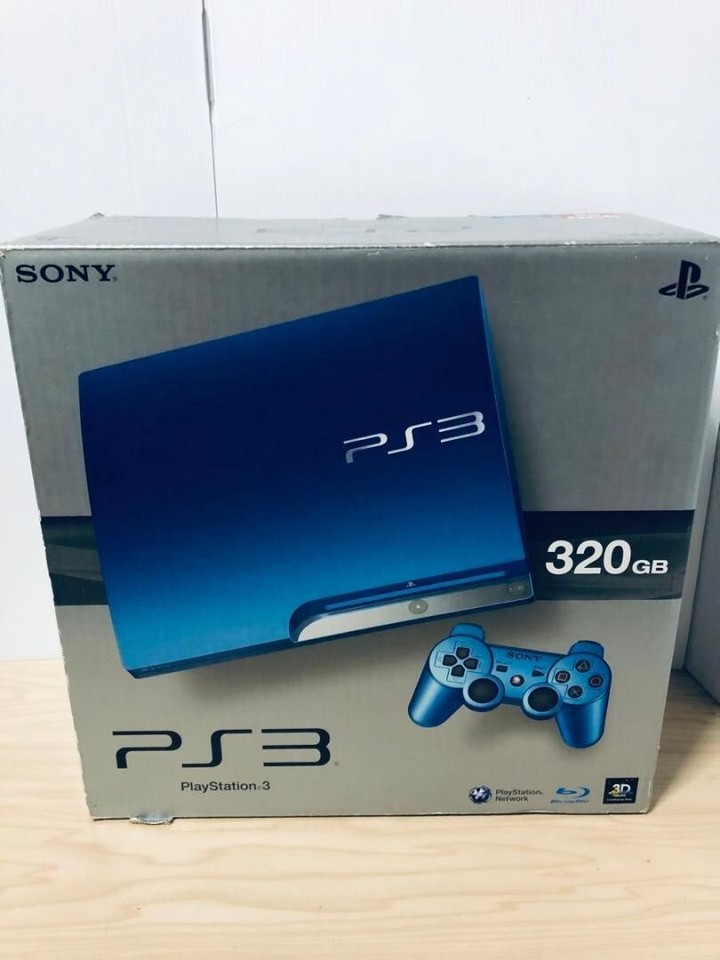 PS3 Splash Blue CECH 3000B 320GB Console Full Accessories Slim [CC] | eBay