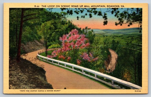 Roanoke Virginia, The Loop on scenic road up Mill Mountain, Vintage ...
