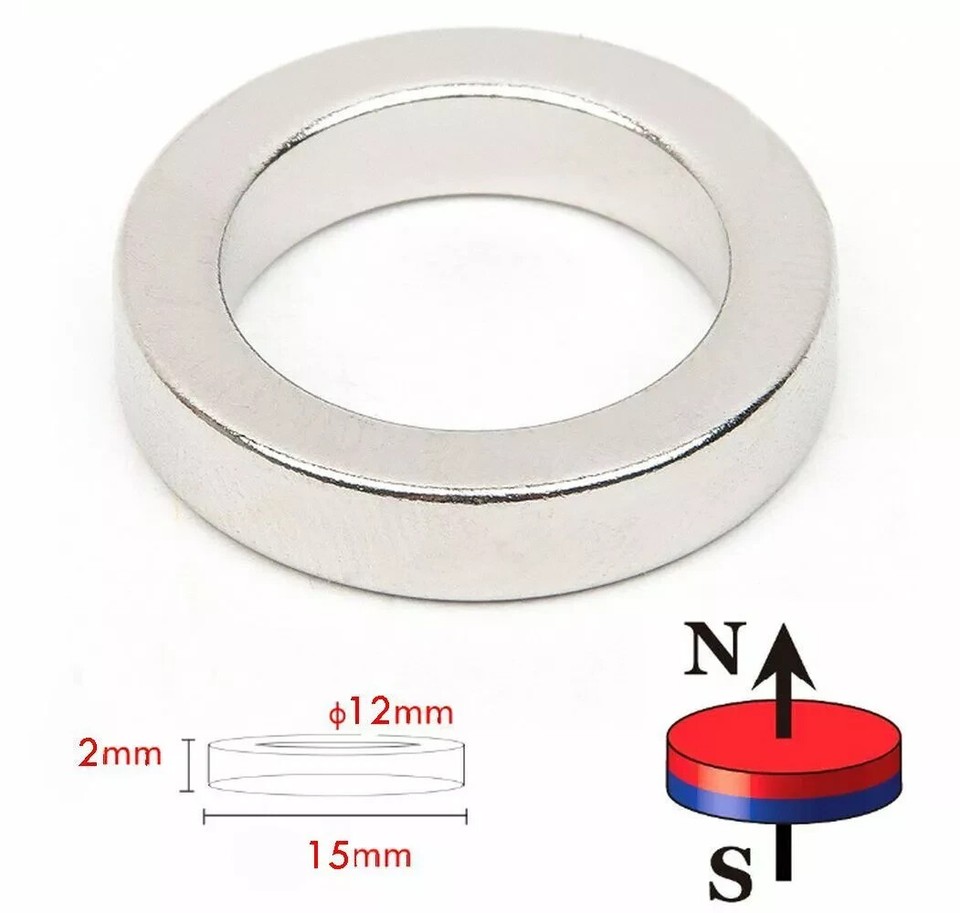 Small & Large Neodymium Ring Magnets 🧲 O-Rings with Hole, 2mm thick ...