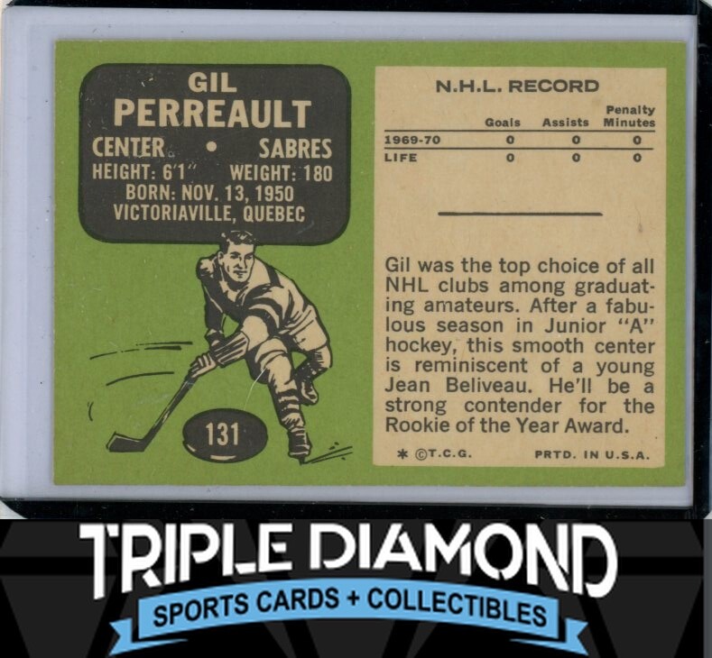 1970-71 Topps Hockey #131 Gil Perreault Rookie RC Sabres Y854 | eBay