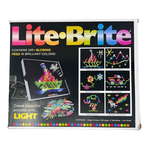 Lite Brite Kids Toy Fun Light Bright Game Set 214 Pegs Magic Screen ...