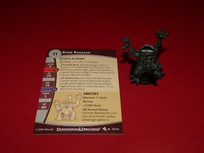 D&D Miniatures: Against the Giants 30/60: Xorn Ravager with Card | eBay
