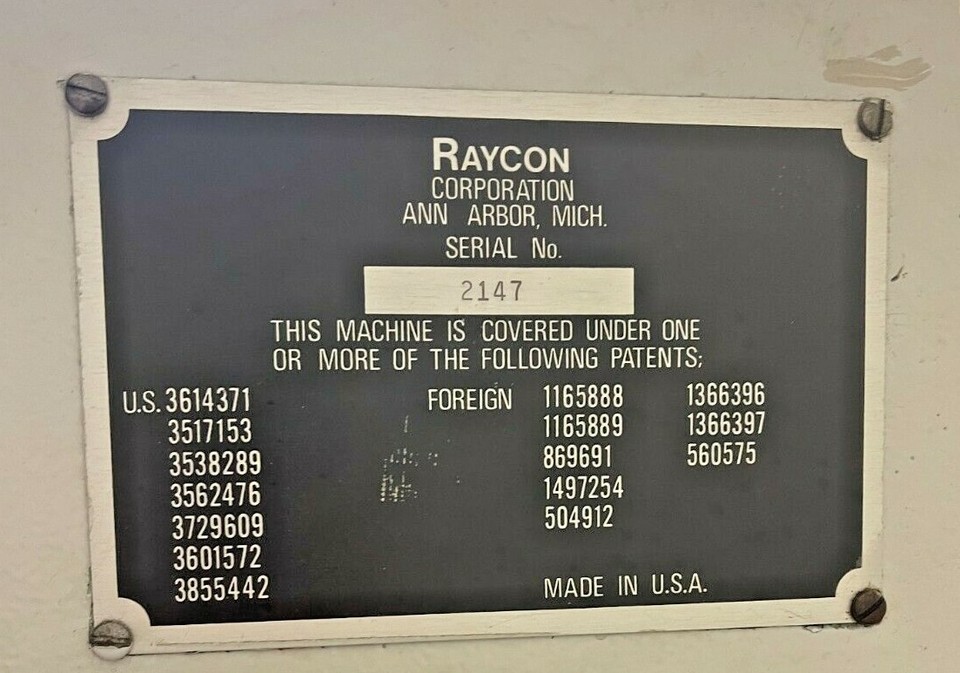 RAYCON SINKER EDM MACHINE 2147 | eBay