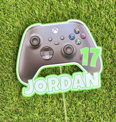 CUSTOM Xbox controller Gaming Cake Topper Party Birthday Personalised ...