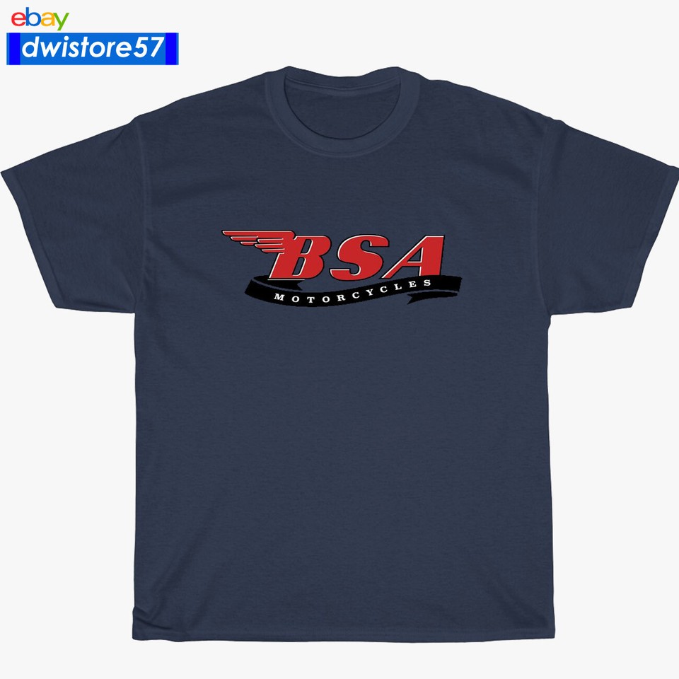 New BSA Red Classic Motorcycle T-Shirt Logo Many Colors S to 5XL Made ...