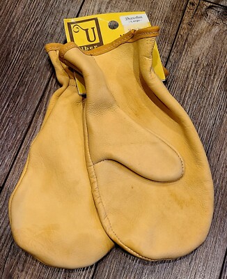 UBER MITTENS DEERSKIN LEATHER L NEW Vintage Minnesota USA Made | eBay