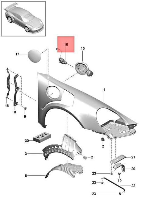 Porsche Boxster 981 Fuel Filler Door Lock Actuator 99150441403 Genuine ...