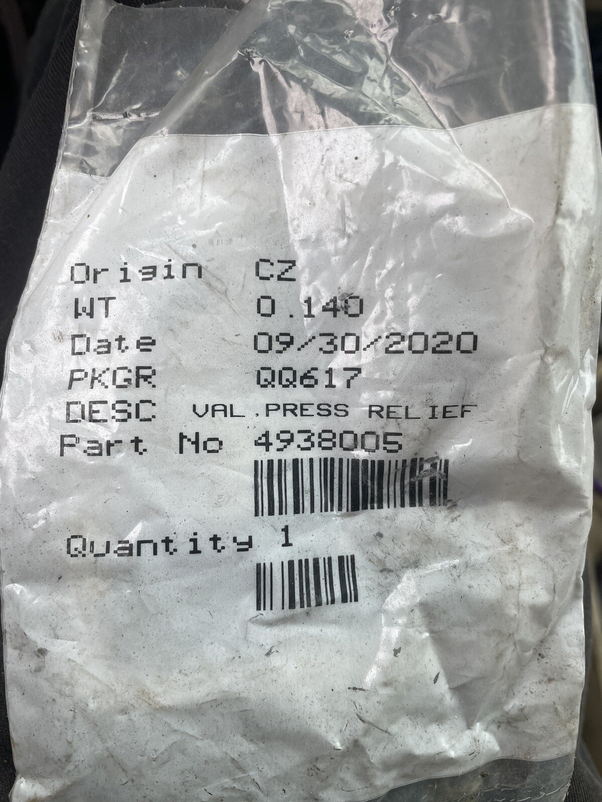 Cummins Fuel Rail Pressure Relief Valve 4938005 for sale online | eBay