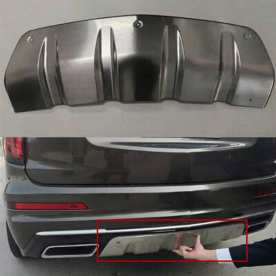For Cadillac XT6 2020-2024 Silver stainless Rear Bumper Diffuser ...