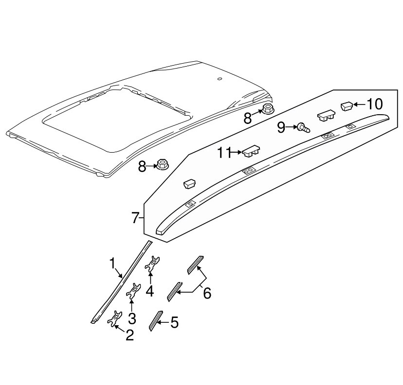 Genuine Honda Clip A Front Windshield Side 91570-TLA-A01 | eBay