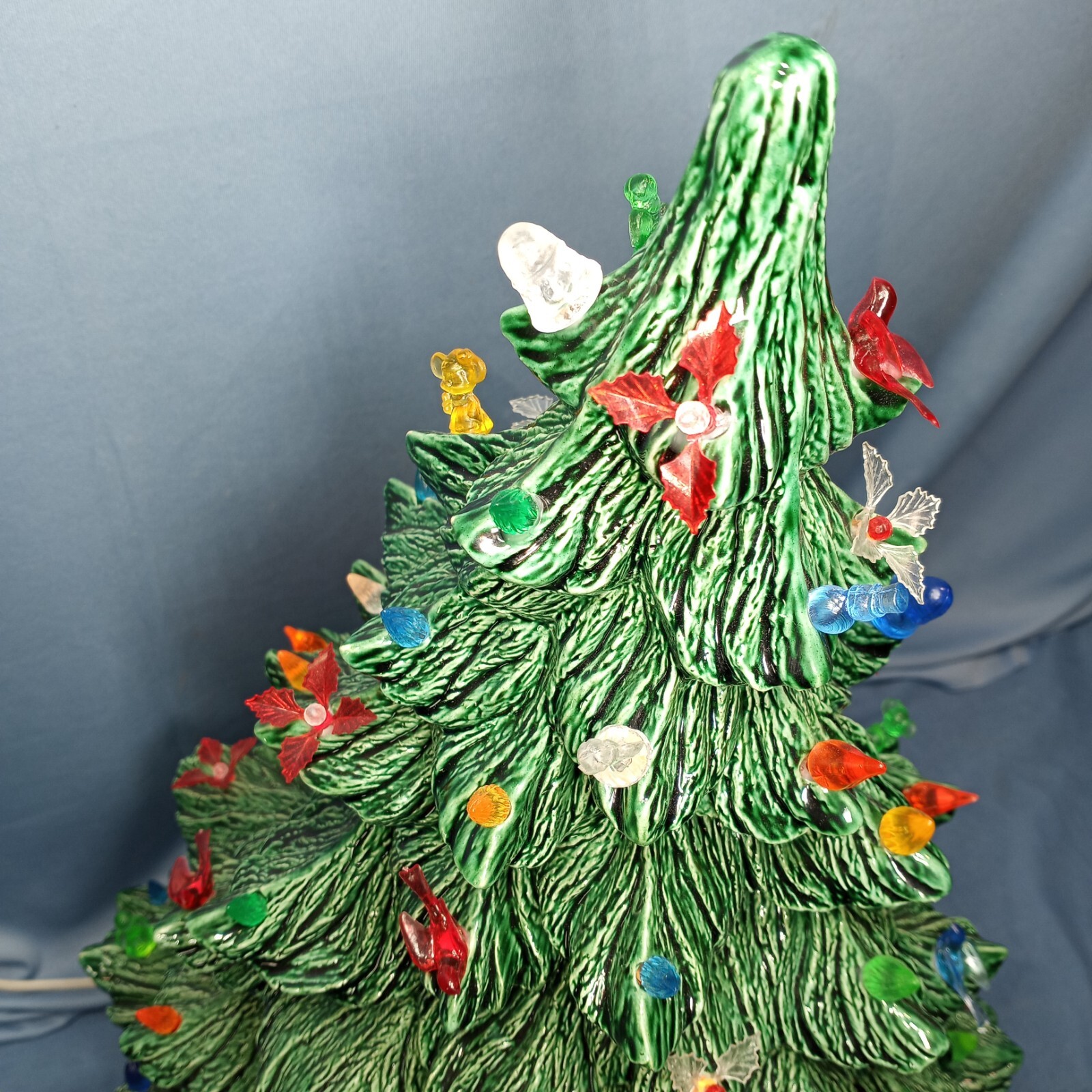 Nowell's Mold 1979 Ceramic Christmas Tree 22" Holly Base Extra Large ...